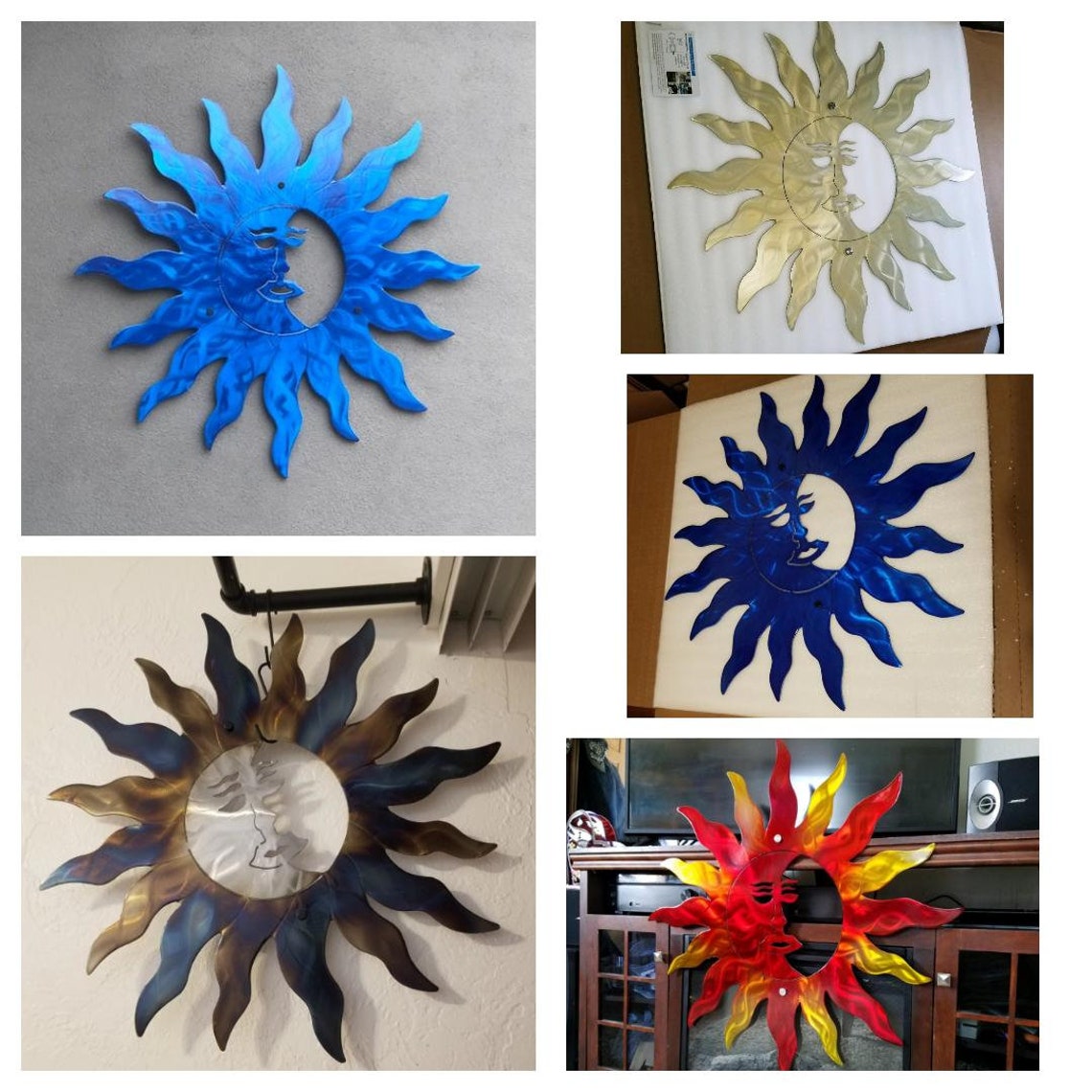 Metal Wall Art Large Sun Wall Art Metal Celestial Wall Decor - Etsy