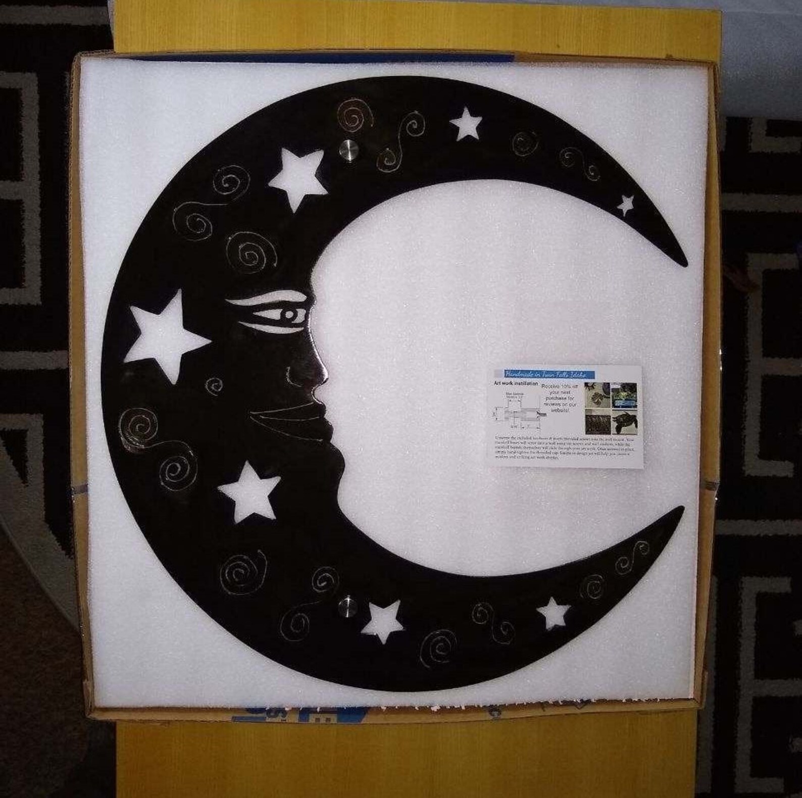 Large Metal Moon Rustic Wall Decor Large Plasma Cut Moon - Etsy