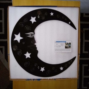 Large Metal Moon Rustic Wall Decor Large Plasma Cut Moon - Etsy