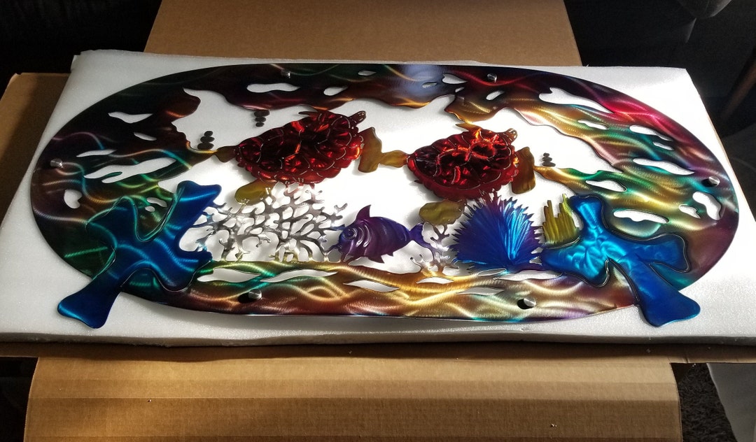 Turtle Home Decor Artwork Metal Wall Art Sea Turtle Wall Sculptures ...