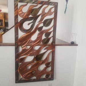 Large Metal Art Privacy Screen Custom Rustic Hanging Panel - Etsy