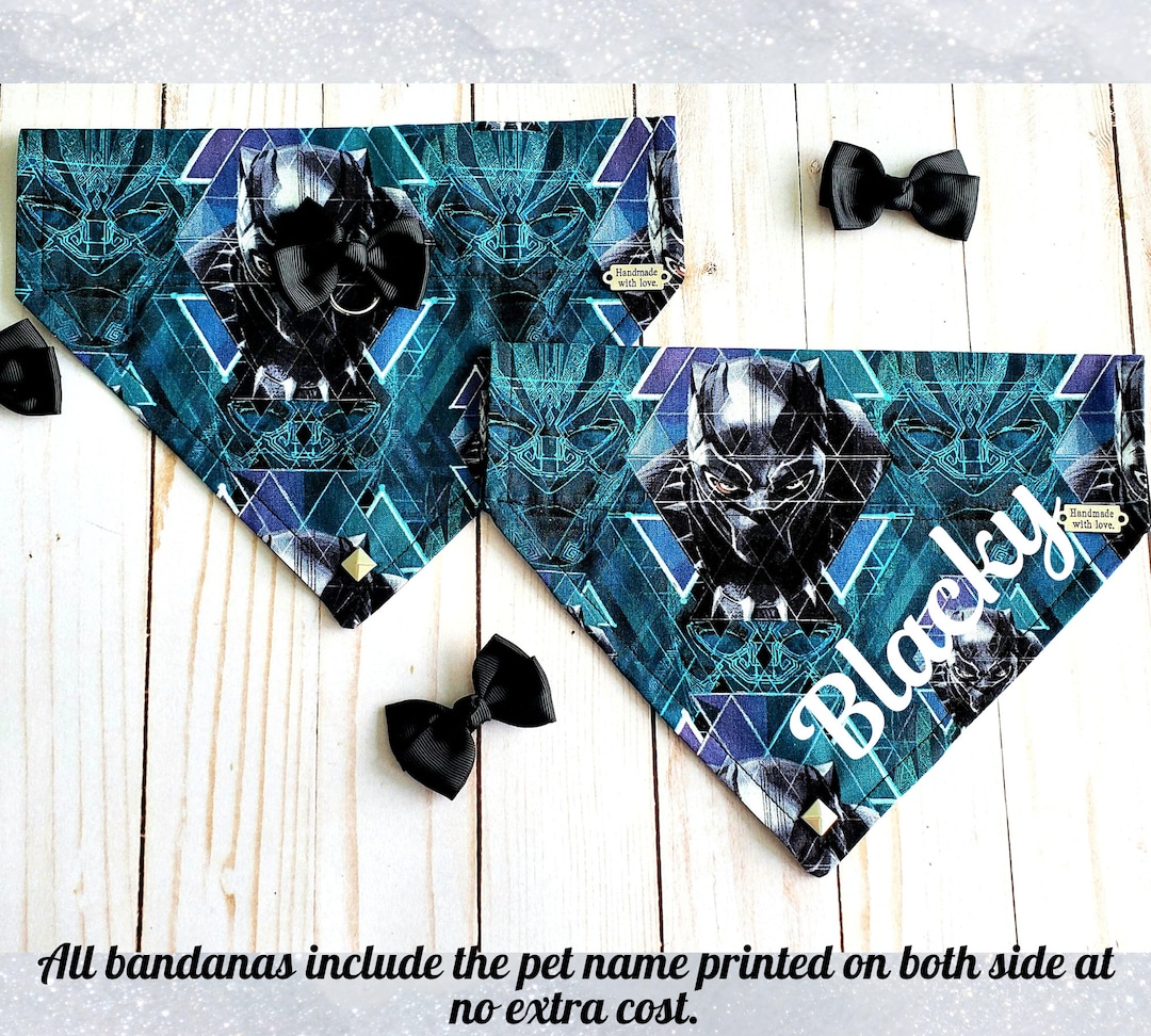 Black Panther Bandana/marvel Bandana for Dog or Cat/ Reversible Bandana ...