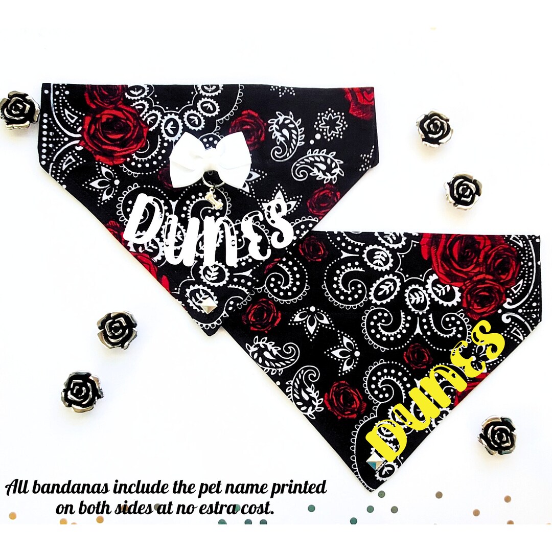 Custom Bandana for Dog or Cat/personalized Bandana Name/gift Bandana ...