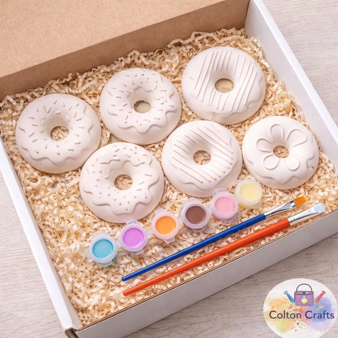 DIY Donut Painting Craft Box, Kids Activity Kit - Etsy