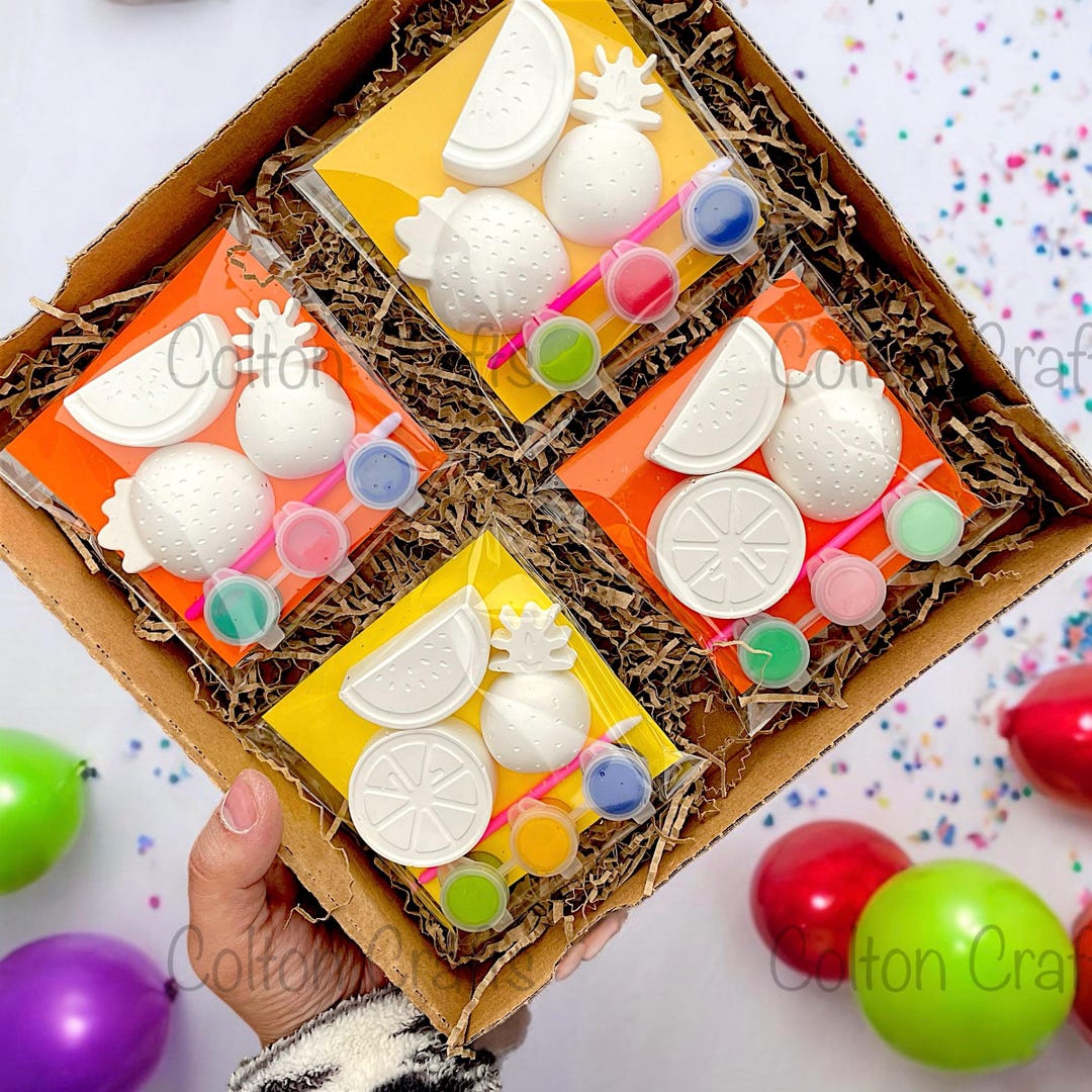 Fruit Plaster Shapes Paint Kit: Kids DIY Party Favors - Etsy