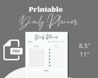 7 Day Planner Printable, Daily Planner, Weekly Planner, Daily to Do ...