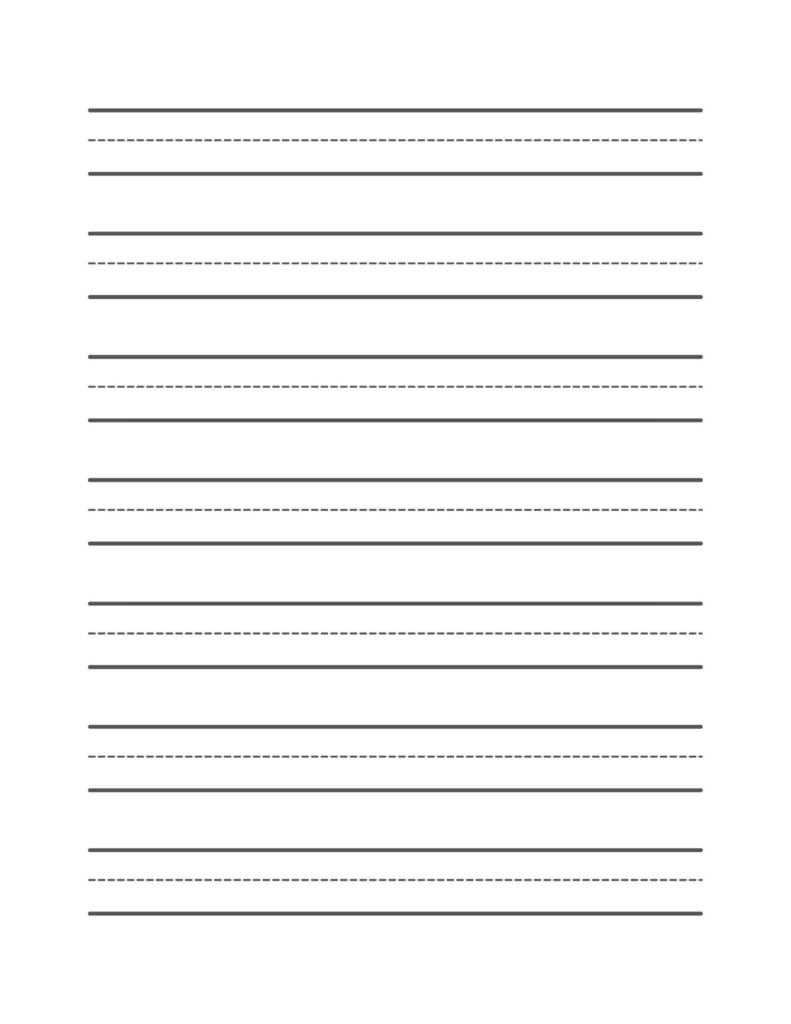 Printable Kids Handwriting Practice Paper, Preschool Writing ...