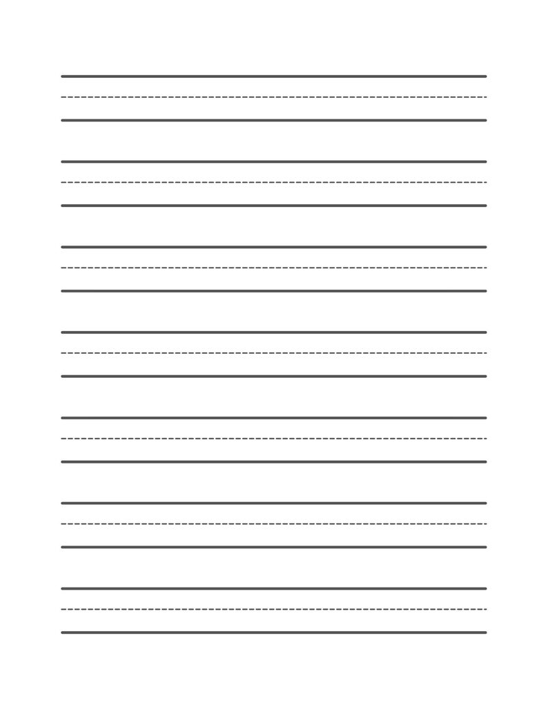 Printable Kids Handwriting Practice Paper, Preschool Writing ...