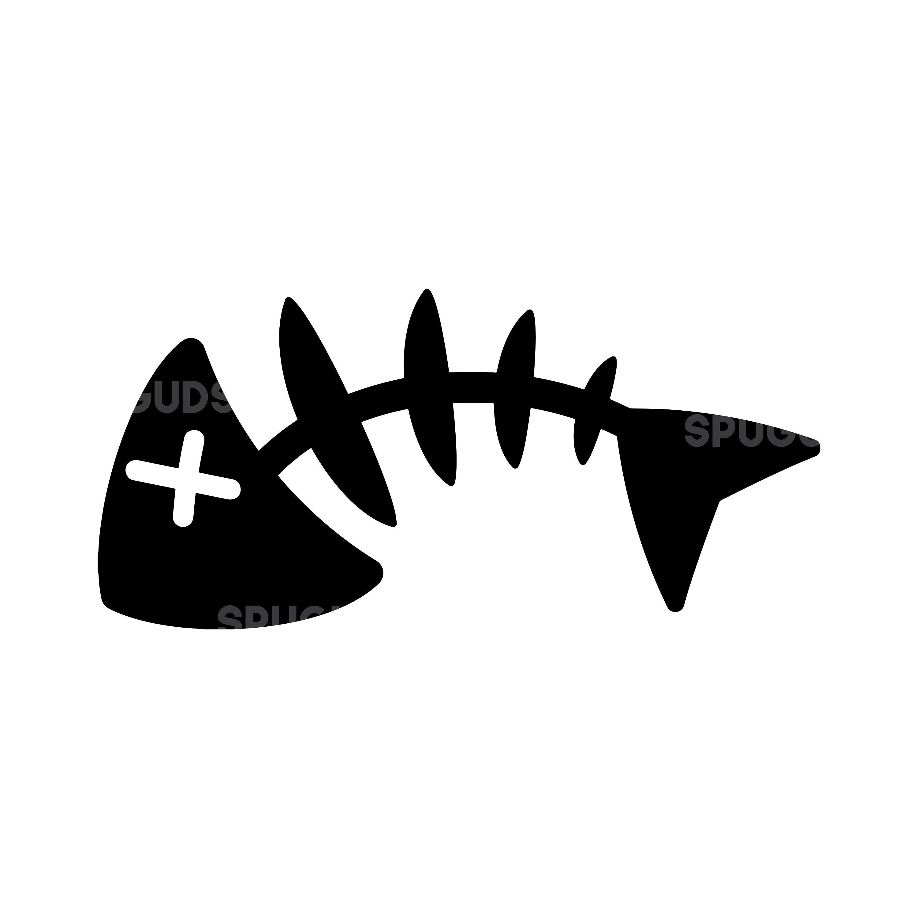 Dead Fish Skeleton Cartoon