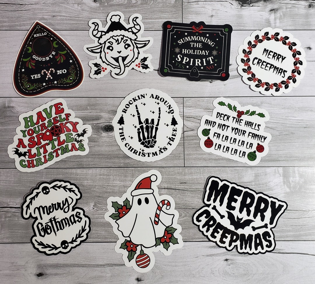 Creepmas Sticker Pack, Christmas, Holiday, READY TO SHIP, Laminated ...