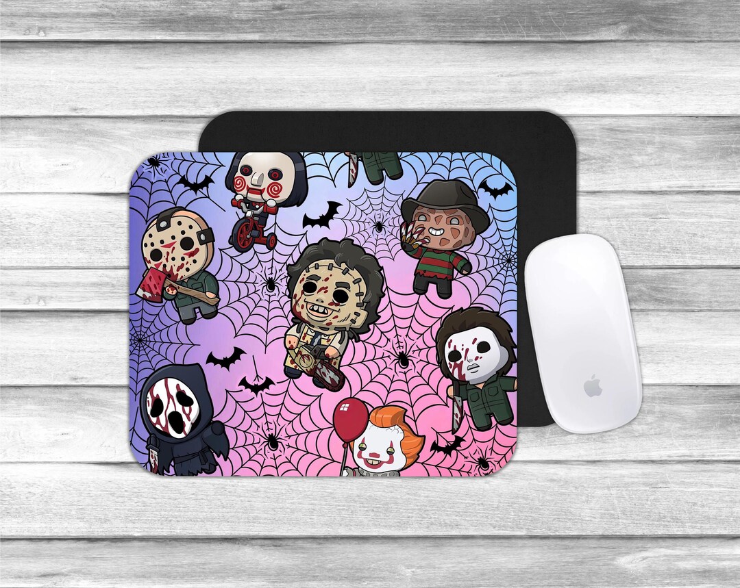 Horror Chibis With Spider Webs- Mouse Pad- Gaming Mat- *READY TO SHIP ...