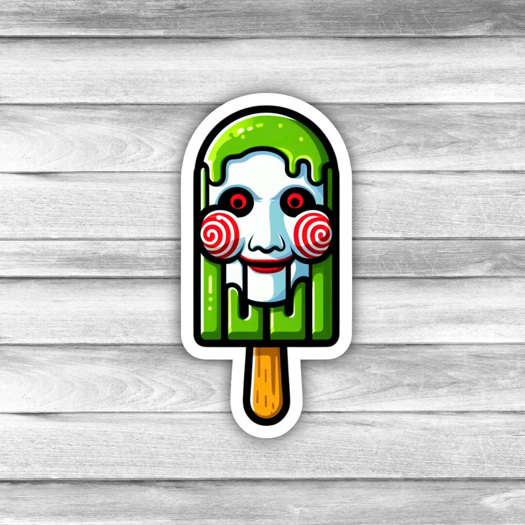 Jigsaw Popsicle Horror Vinyl Sticker | Glossy or Holographic Finish - Etsy