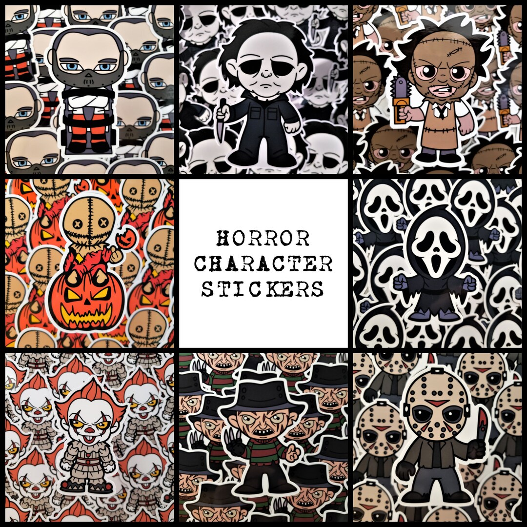 Horror Character Stickers READY TO SHIP - Etsy