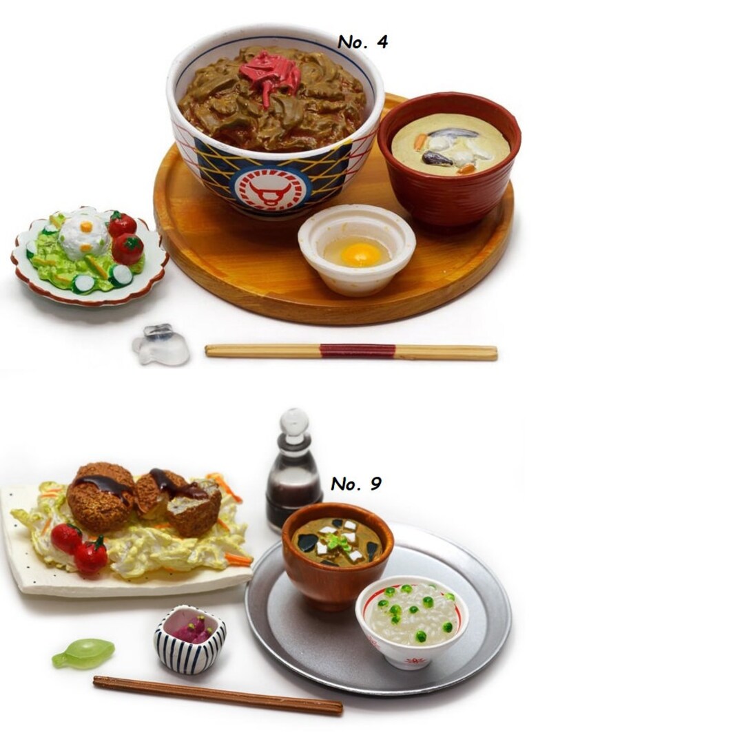 Miniature Re-ment Japanese Seasonal No. 4 Beef Rice Set / Beef Gyudon ...