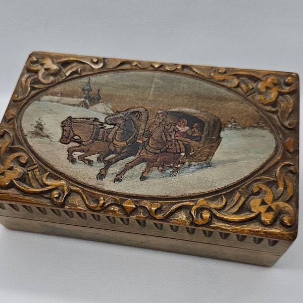 Carved Russian Box - Etsy