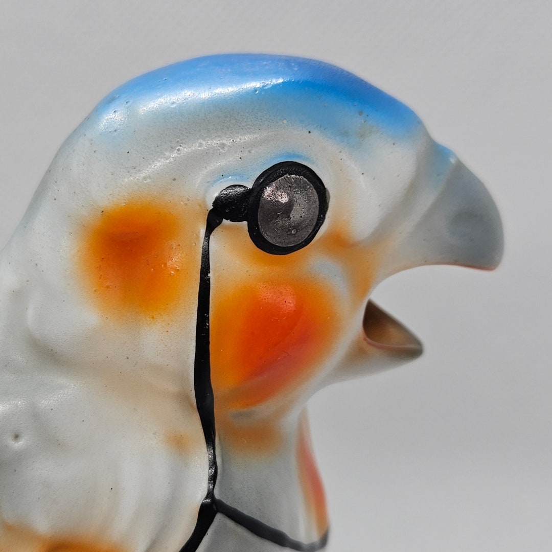 Vintage Bird Pitcher, Wearing a Monocle, Souvenier of Los Angeles, Made ...