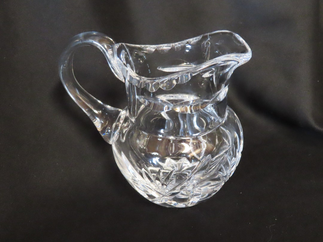 Crystal Glass Creamer Pitcher, Elegant Cut Sparkle - Etsy