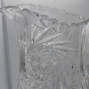 American Brilliant Cut Crystal, Large Pitcher, Beautiful Sparkle ABP - Etsy