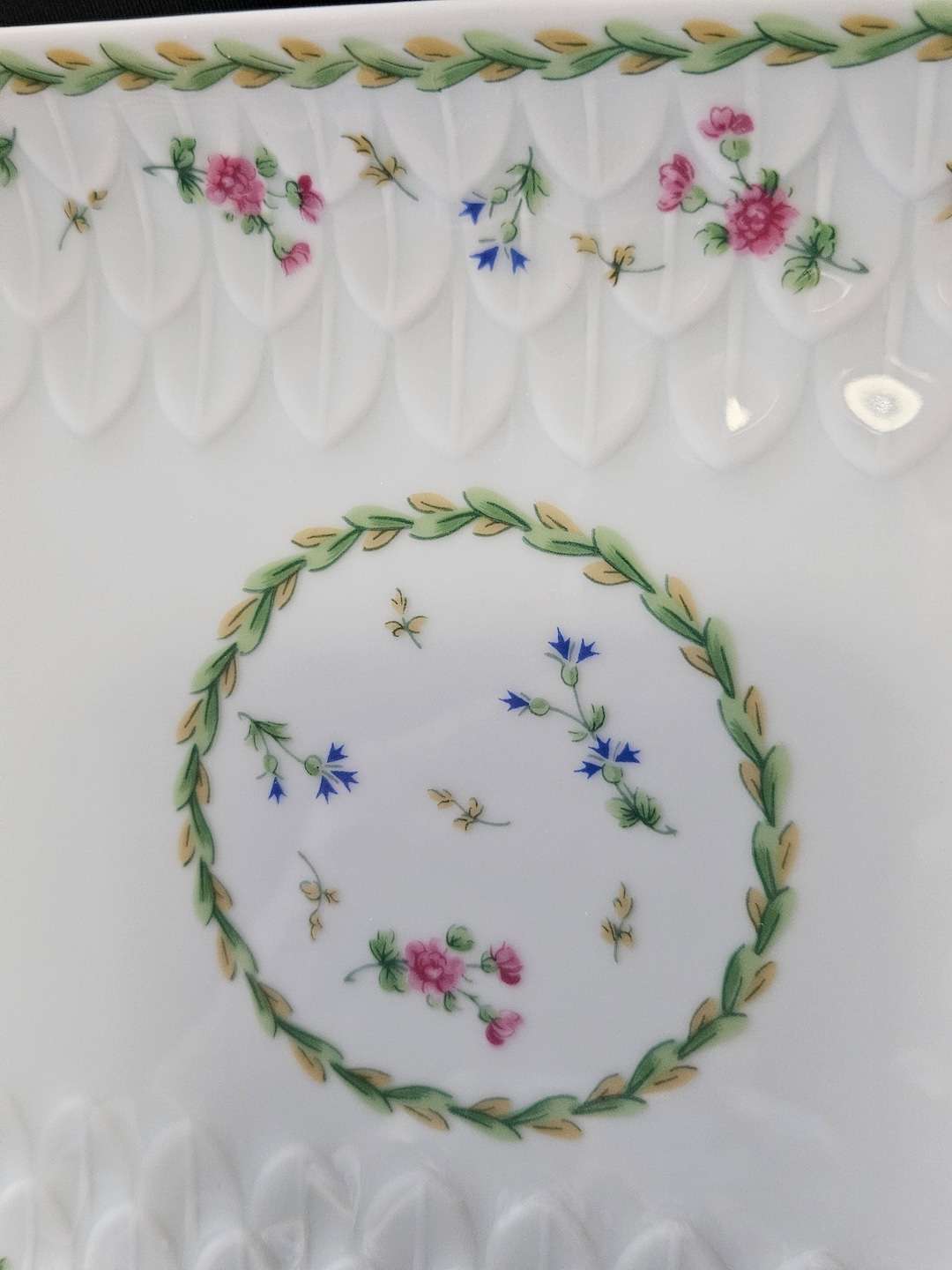 Bernardaud Poe Limoges Bread Tray Green Laurel Leaves and - Etsy