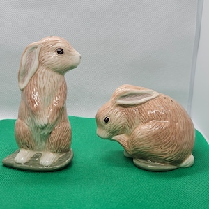 2001 Demdaco Brown Bunnies Salt and Pepper Shakers, Easter Rabbits - Etsy