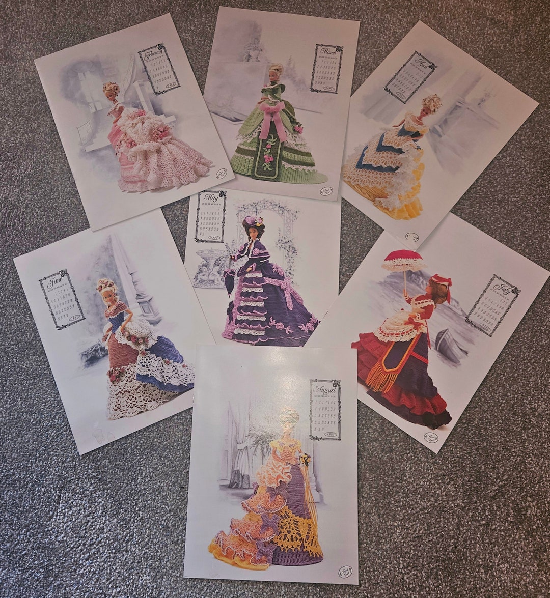 1993 Annie's Calendar Dolls, 7 Victorian Lady Centennial Collection ...