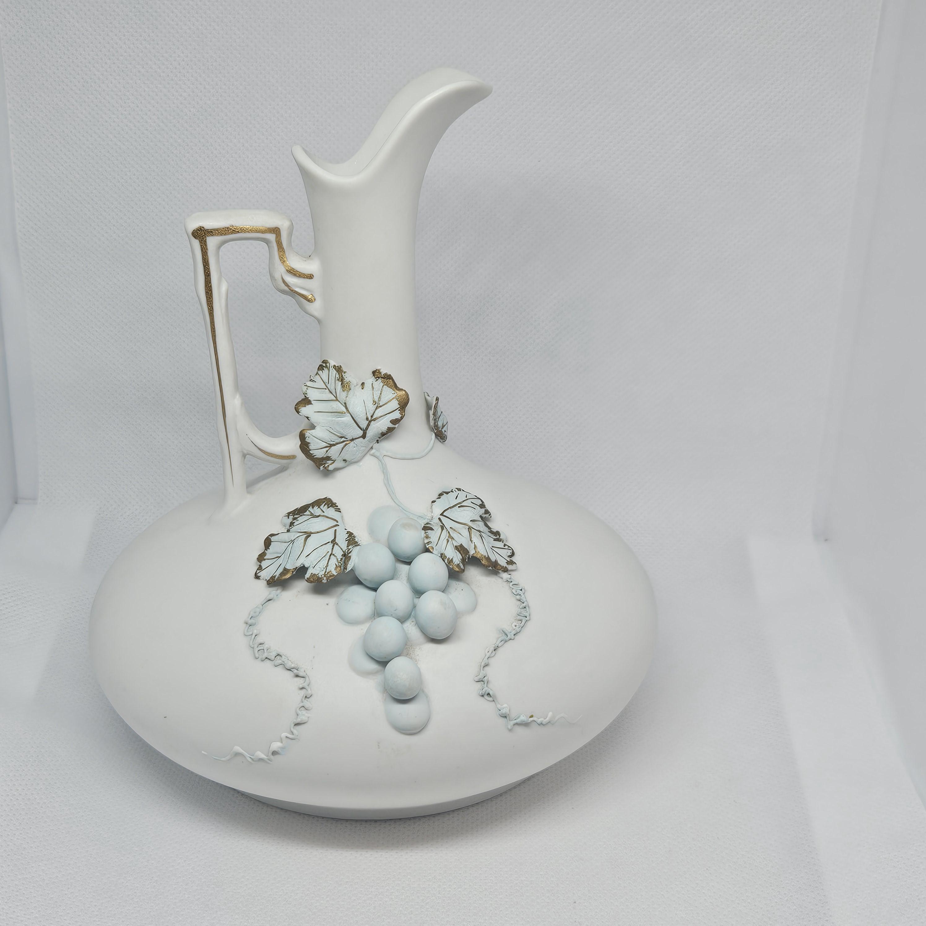 Lefton Bisque MC Blue Grapes Urn Bud Vase, #2187 - Etsy
