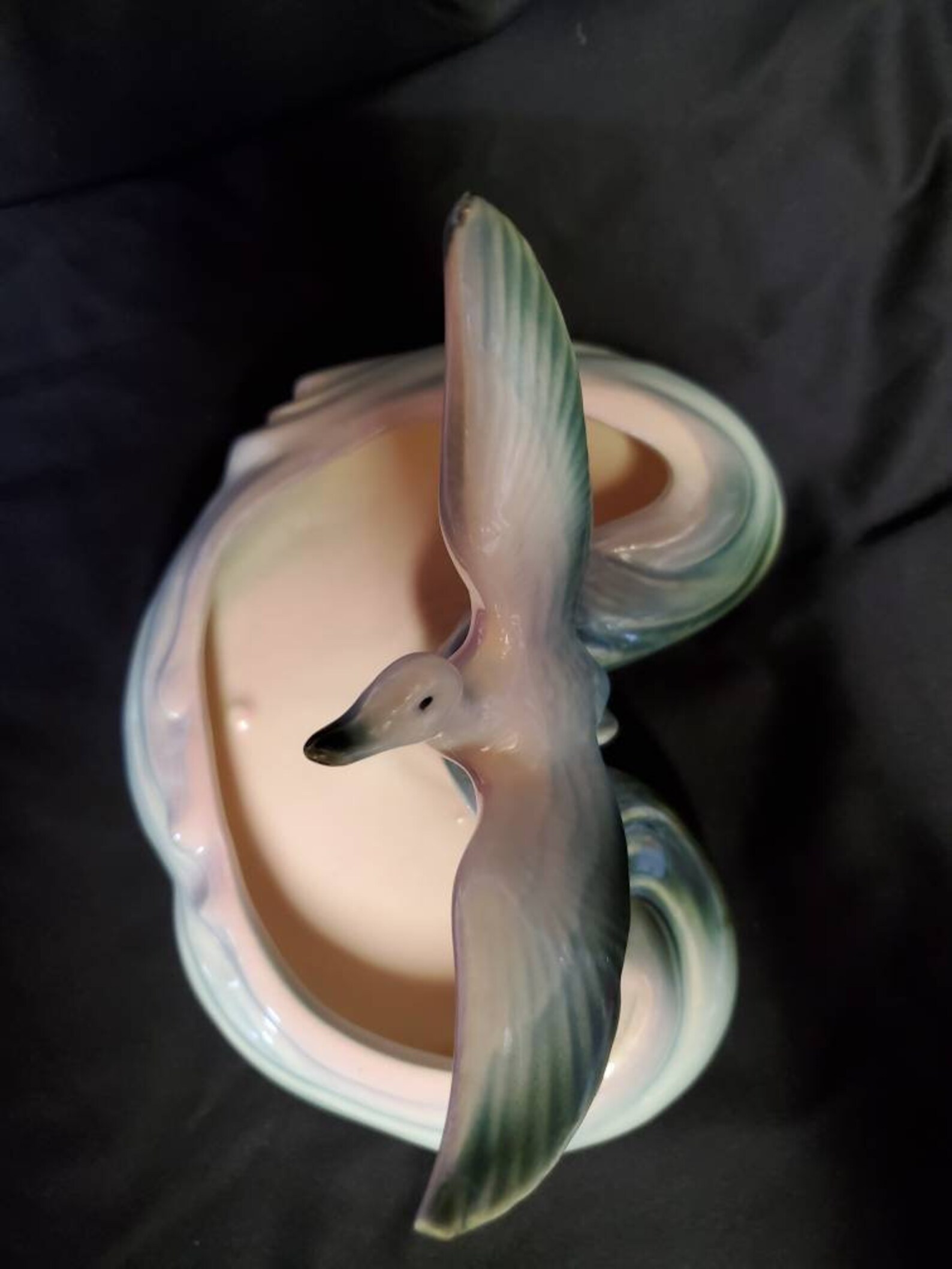 Vintage Hull USA Pottery Duck in Flight Planter Dish - Etsy