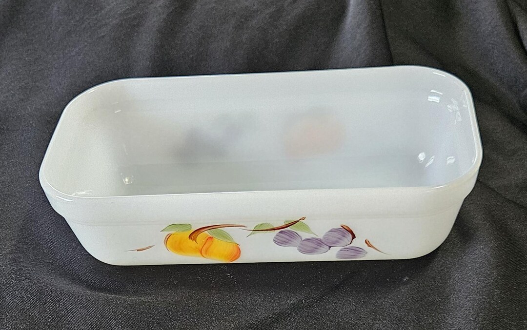 Vintage Gay Fad Fruit Fire King Fruit Loaf Refrigerator Dish, 8 ...