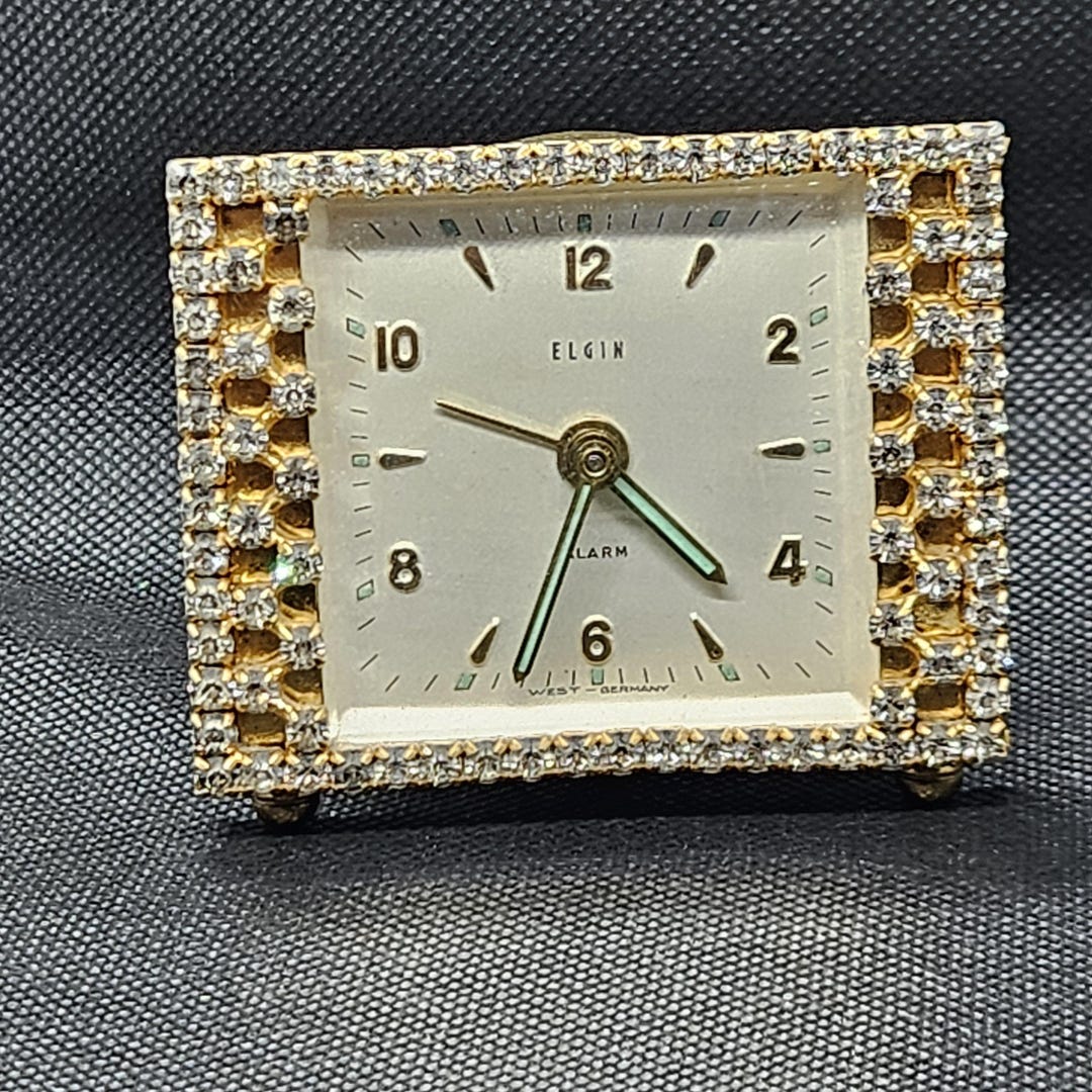 MC Hollywood Regency Rhinestone Elgin Desk Alarm Clock, Home Decor, Not ...