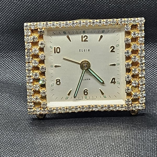 Rhinestone Clock - Etsy