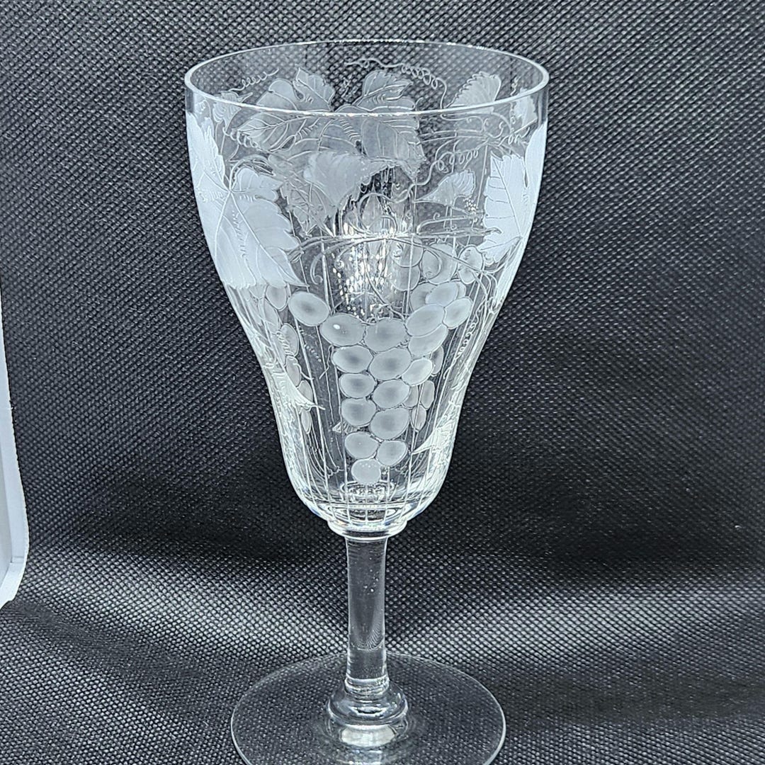 Locke Art "grapevine" Wine/water Art Nouveau Art Glass, Signed, Very ...