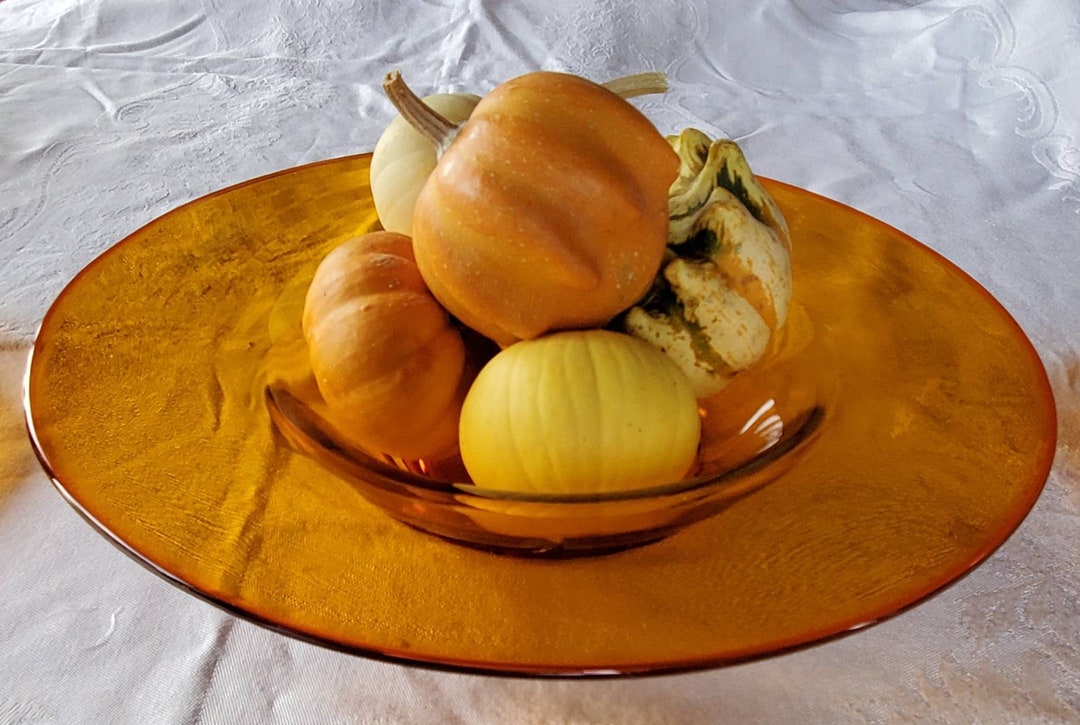 SALE! MCM Orange Console Set Centerpiece With Matching Candle Holders ...