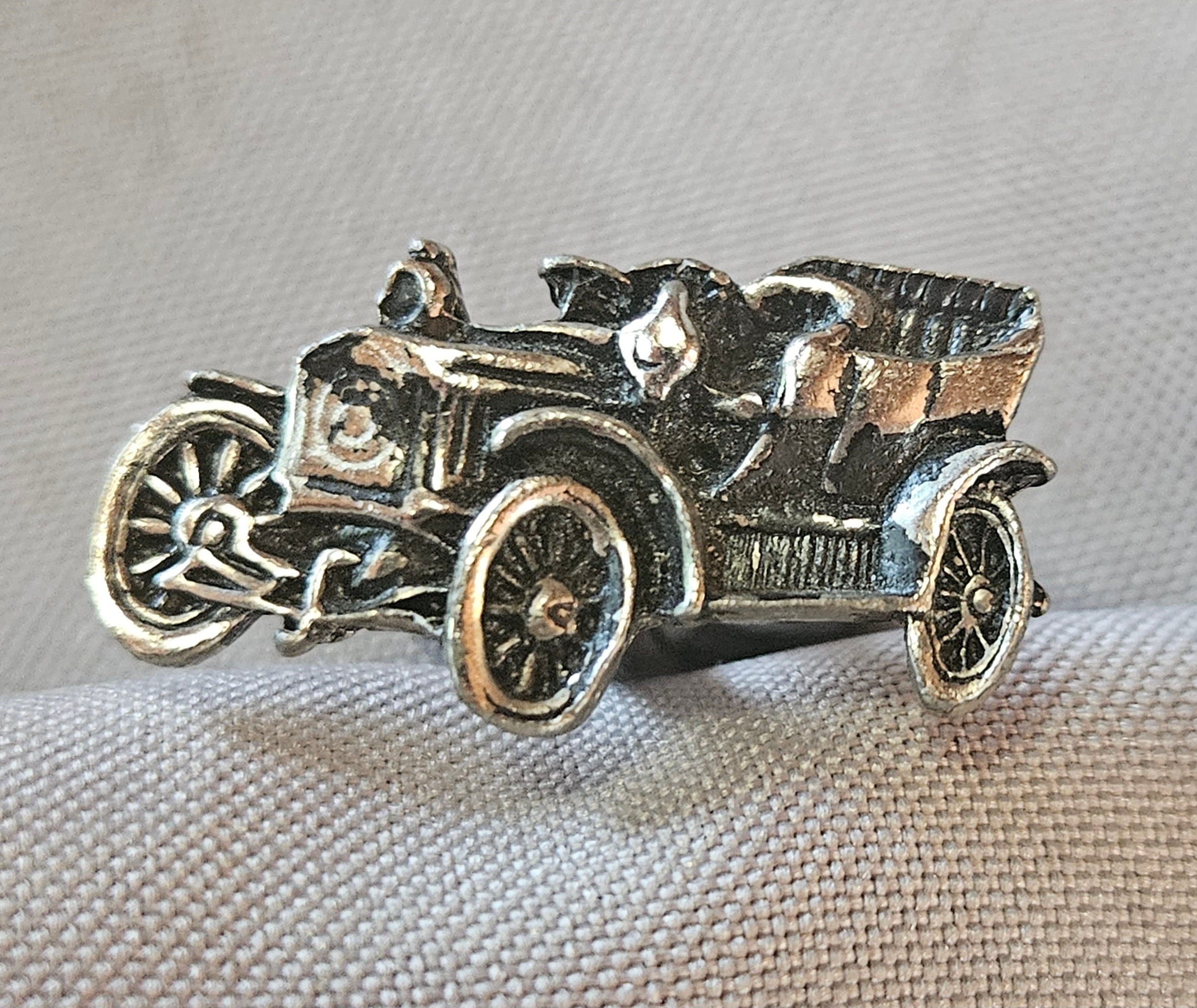 Antique Model T Cufflinks and Tie Bar Silver Tone Unmarked - Etsy