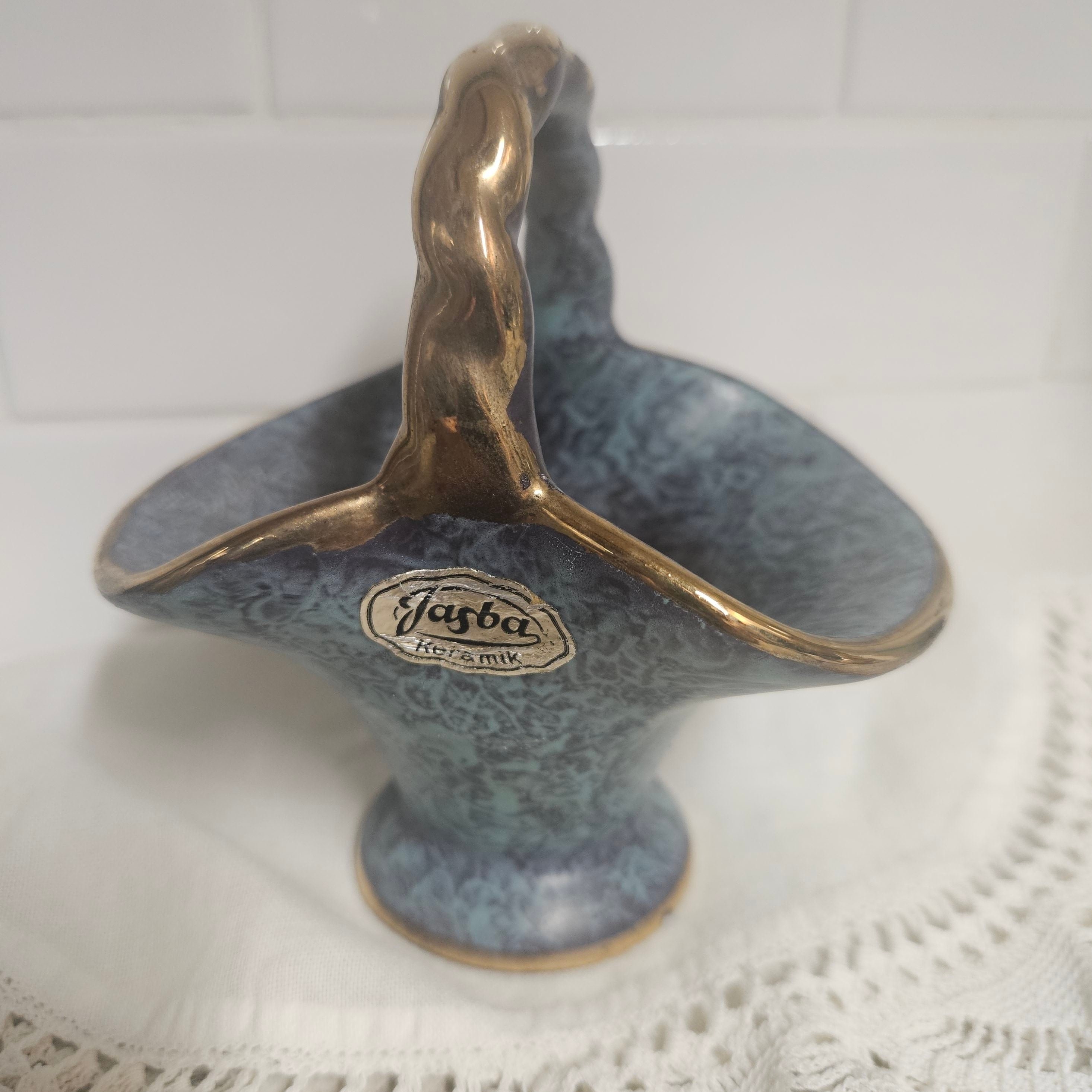 JASBA Keramik Jaspatina Mini Basket West Germany Pottery - Etsy