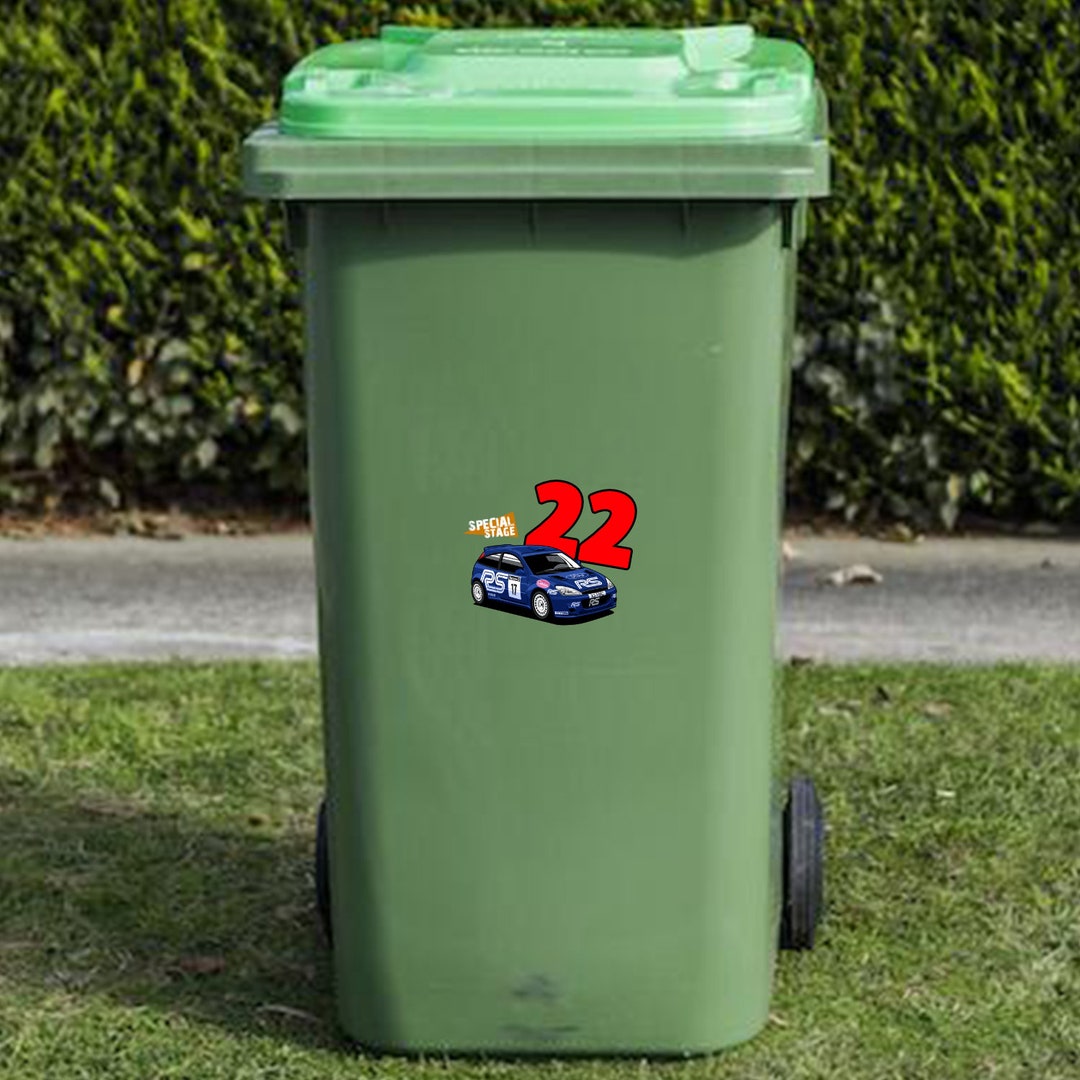 Focus WRC Wheelie Bin Numbers Special Stage Focus WRC Design Set of 4 ...