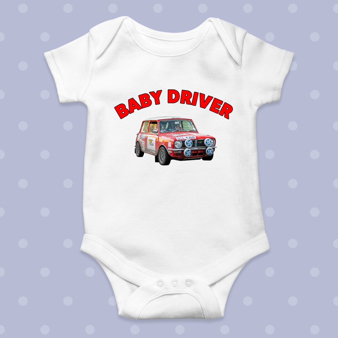 Baby Driver Onesie – Mini Rally Car Design, Babygrow - Etsy