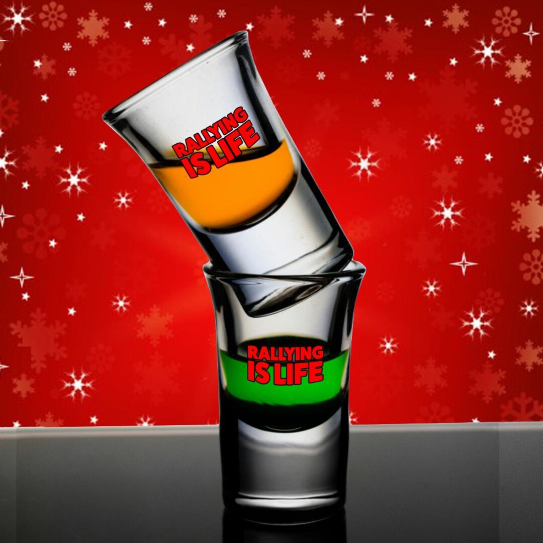 Rallying is Life Shot Glass Set - Christmas Cards Presents Gifts ...