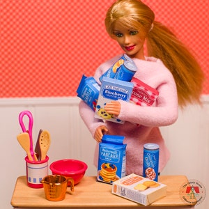 1:6 Scale Breakfast Baking Set Printable for 12-inch Fashion Doll ...