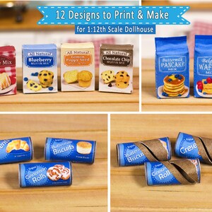 1:12 Scale Breakfast Baking Set Printable, Instant Download PDF ...