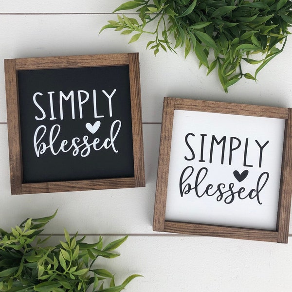 Wooden Blessed Sign - Etsy