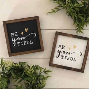 Beyoutiful Wooden Sign/ Mini Sign / Tiered Tray Sign / Girl Gift ...