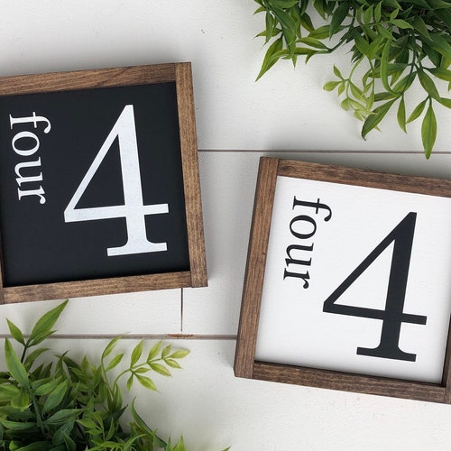 Family Number Sign / Farmhouse Wood Sign - Etsy
