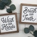 Wash Your Hands Brush Your Teeth Signs / Set of 2 / Signs for Bathroom ...