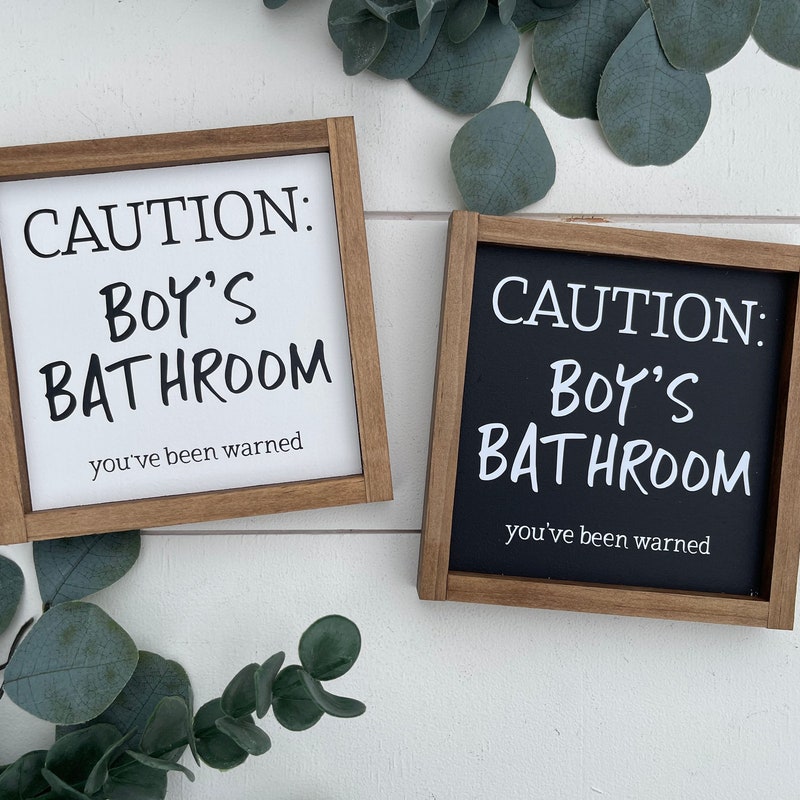 Boys Bathroom Sign - Etsy