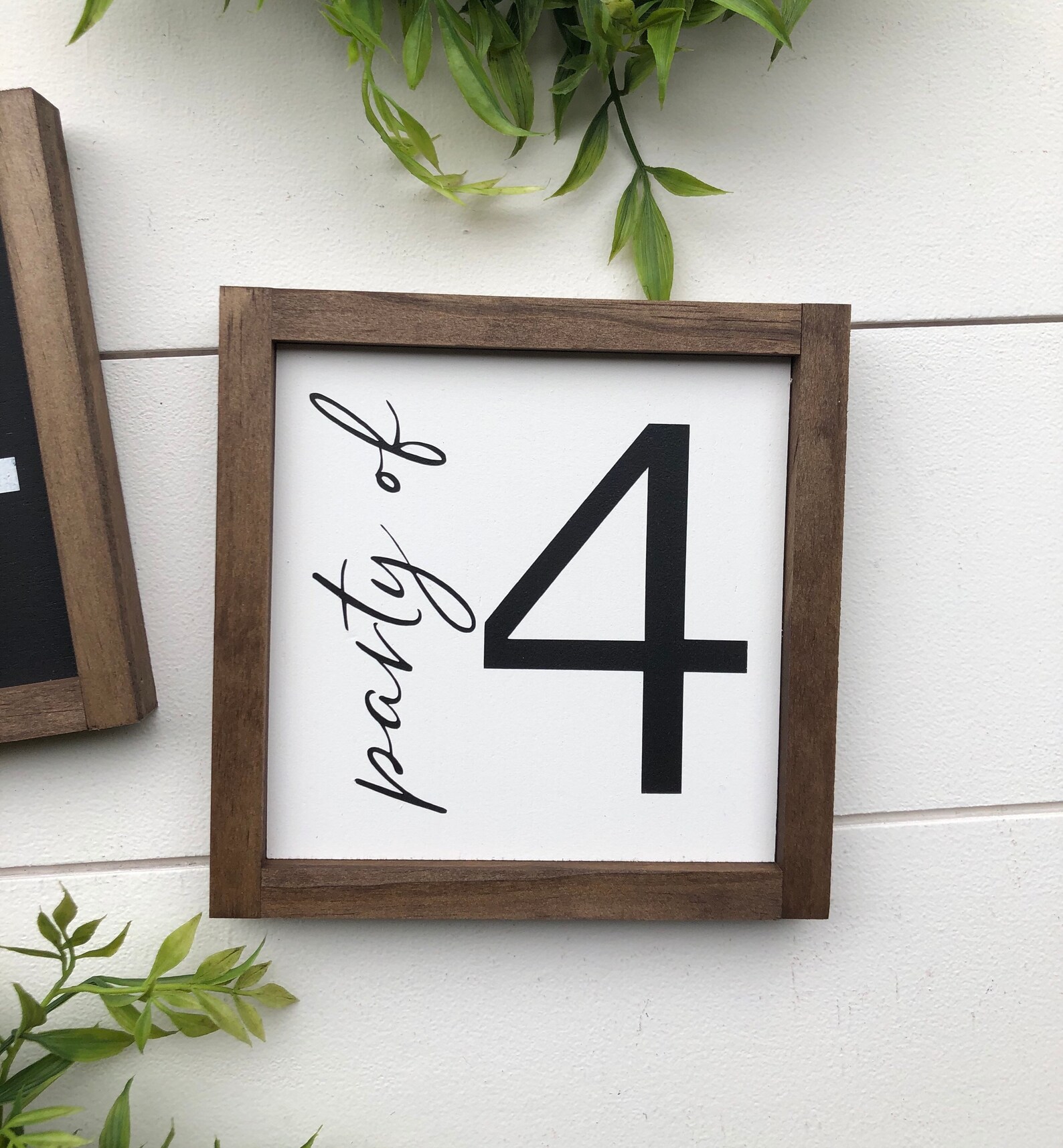Party of Number Sign / Farmhouse Wood Sign - Etsy
