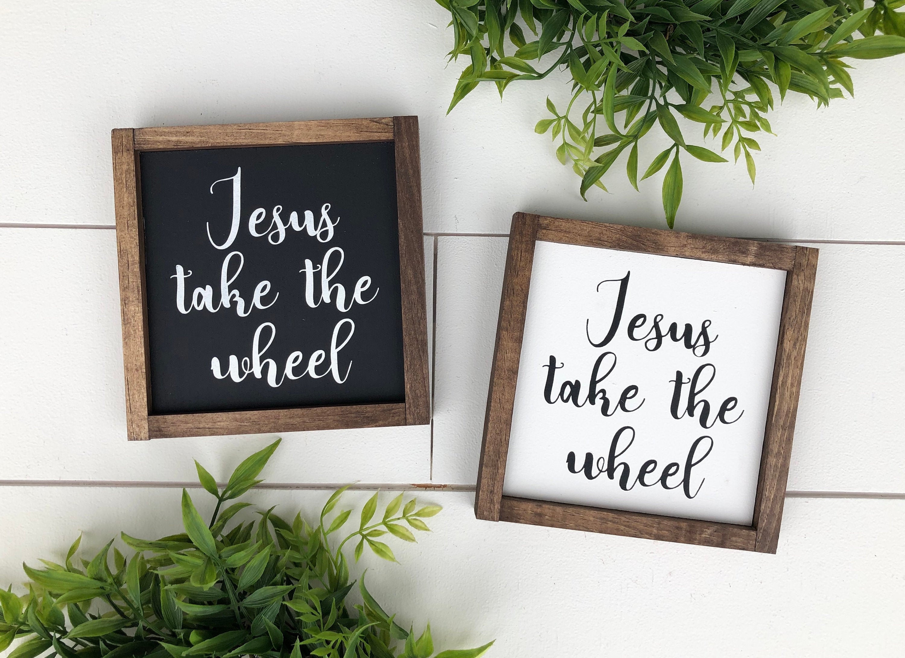 Jesus Take the Wheel Sign / Farmhouse Wood Sign - Etsy