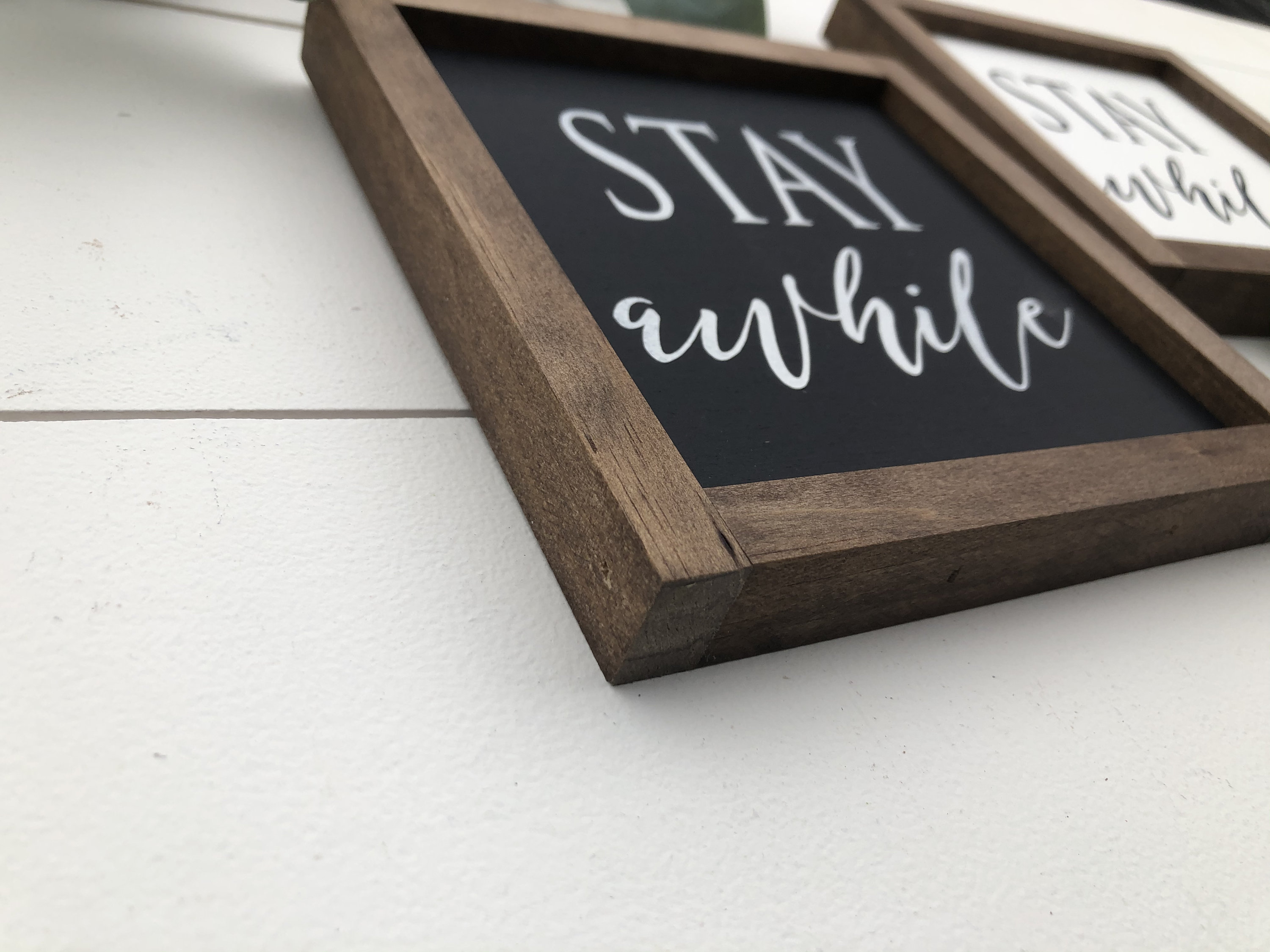Stay Awhile Sign / Living Room Sign/ Wall Decor/ Wooden Sign - Etsy