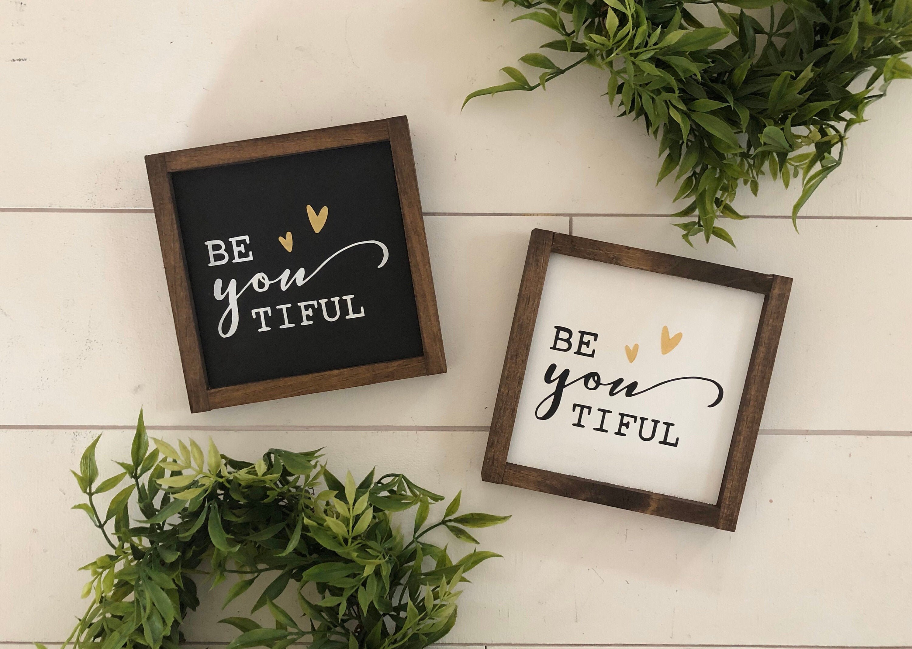 Beyoutiful Wooden Sign/ Mini Sign / Tiered Tray Sign / Girl - Etsy