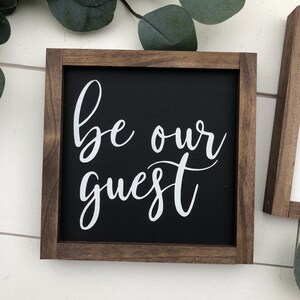 Be Our Guest Sign / Guest Bedroom Decor/ Wooden Sign /bedroom Wall Art ...