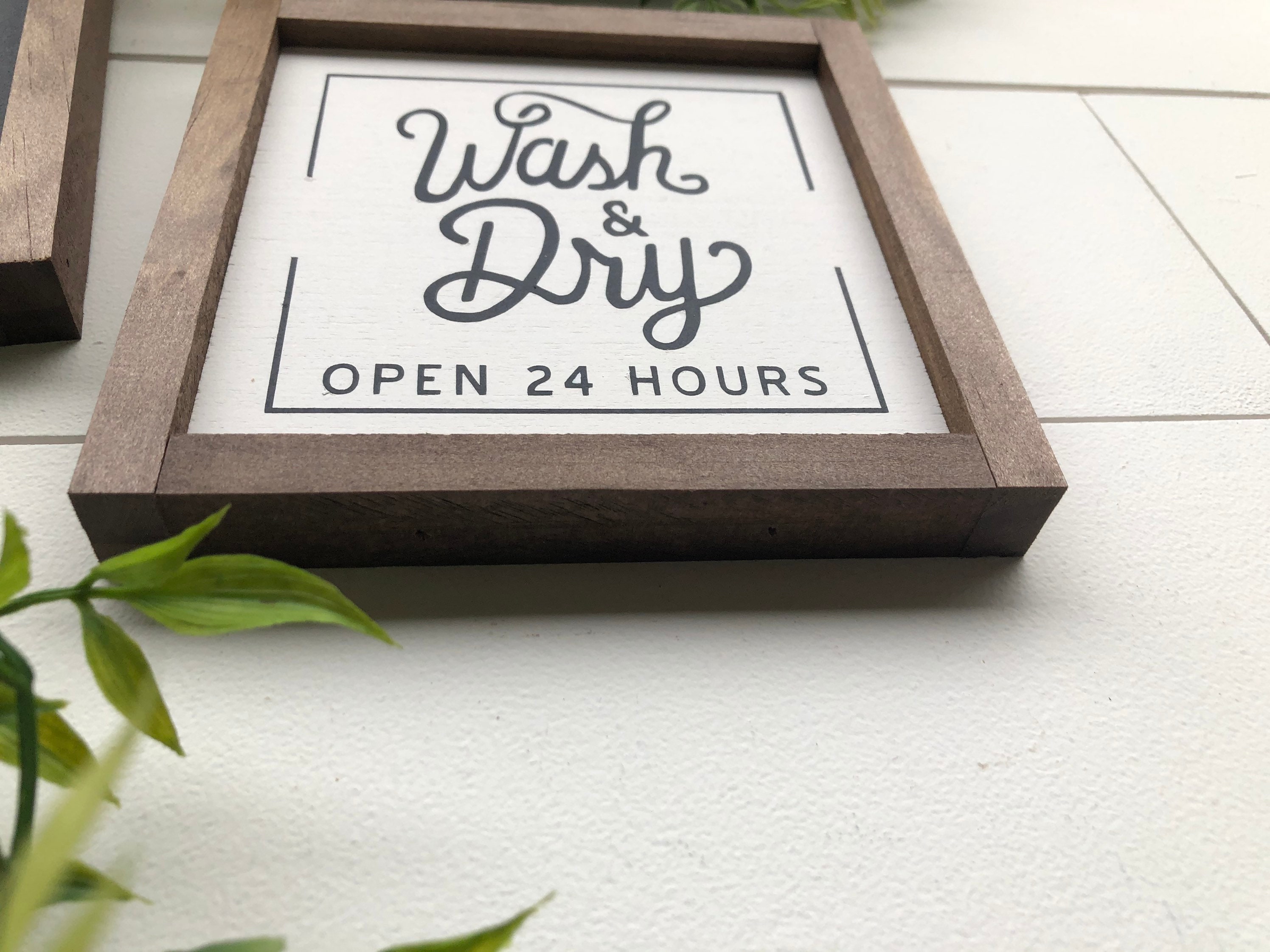 Wash and Dry Laundry Sign / Laundry Room Decor - Etsy